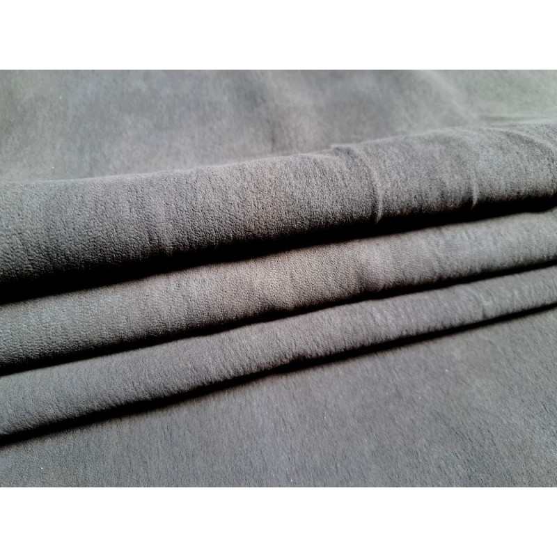 Lot de 3 peaux de cuir stretch identiques velours -Kaki- Cuir en Stock
