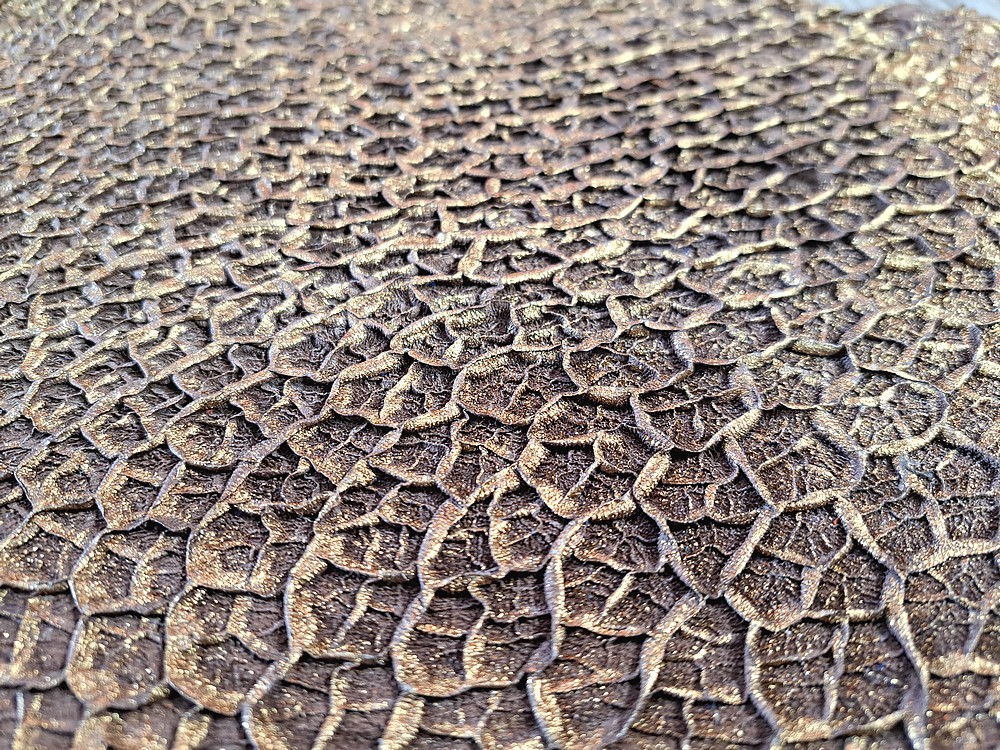 Panse de vache - Brun métalisé or - Cuirenstock