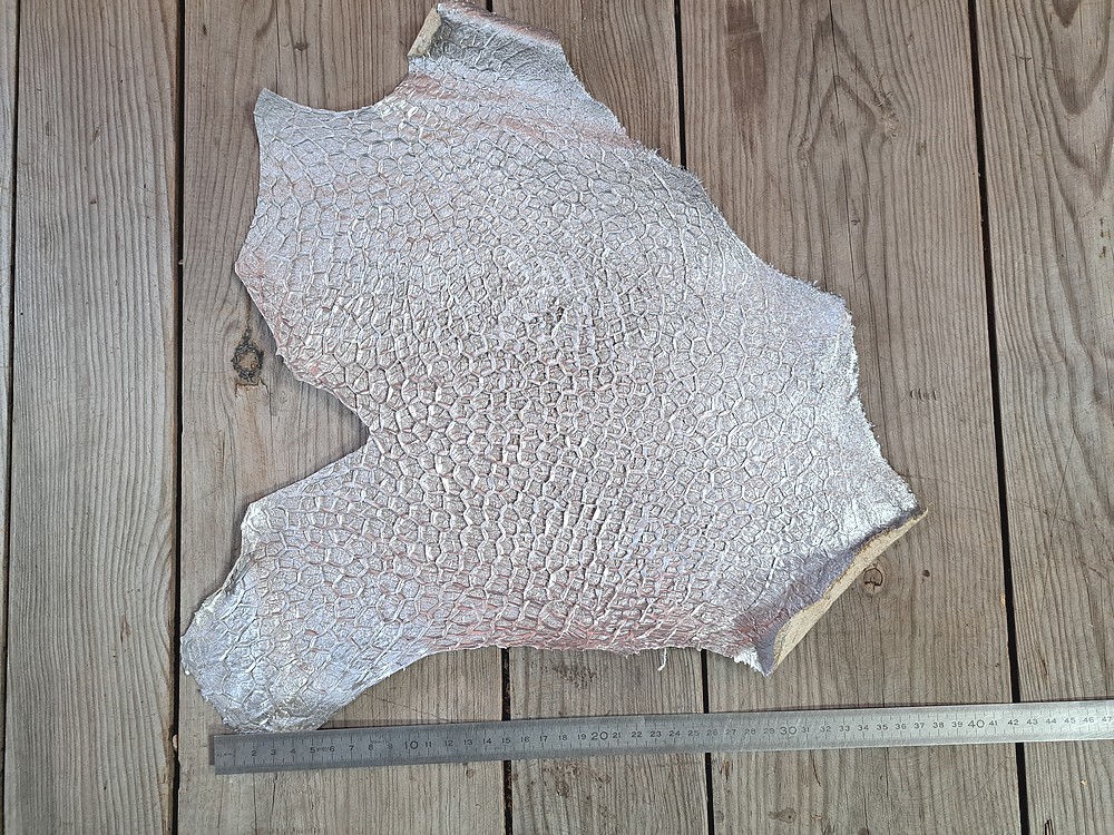 Panse de vache - Gris acier métallisé - Taille M - Cuirenstock